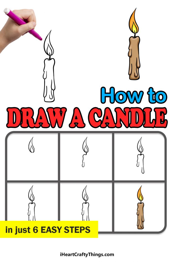 Candle Drawing - How To Draw A Candle Step By Step