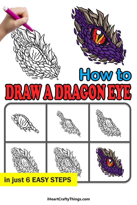 Dragon Eye Drawing - How To Draw A Dragon Eye Step By Step