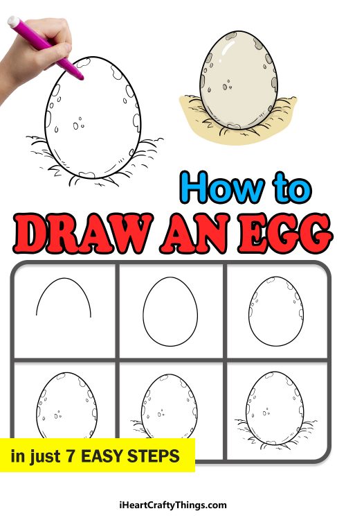 Egg Drawing - How To Draw An Egg Step By Step