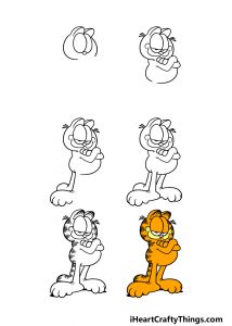 Garfield Drawing - How To Draw Garfield Step By Step