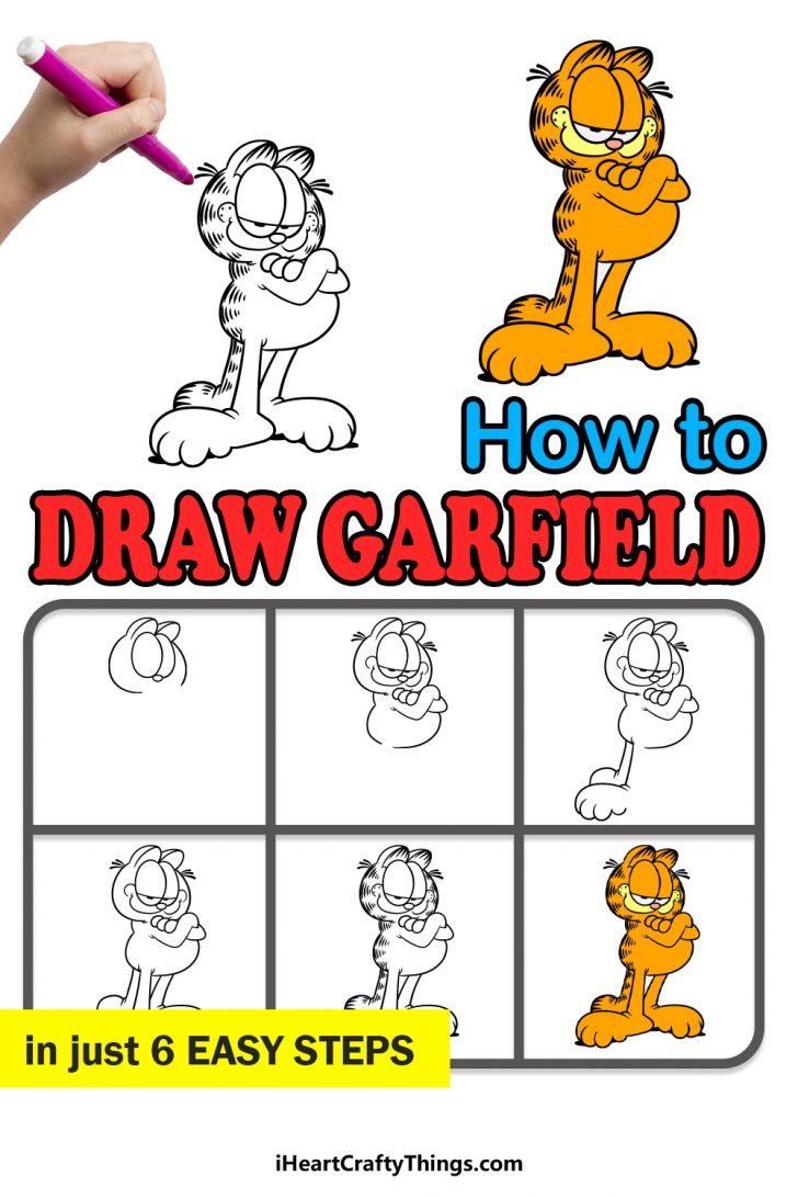 Garfield Drawing - How To Draw Garfield Step By Step