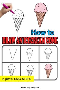 Ice Cream Cone Drawing - How To Draw An Ice Cream Cone Step By Step
