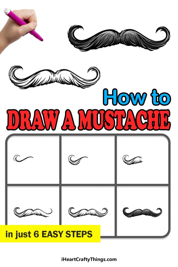 Mustache Drawing - How To Draw A Mustache Step By Step