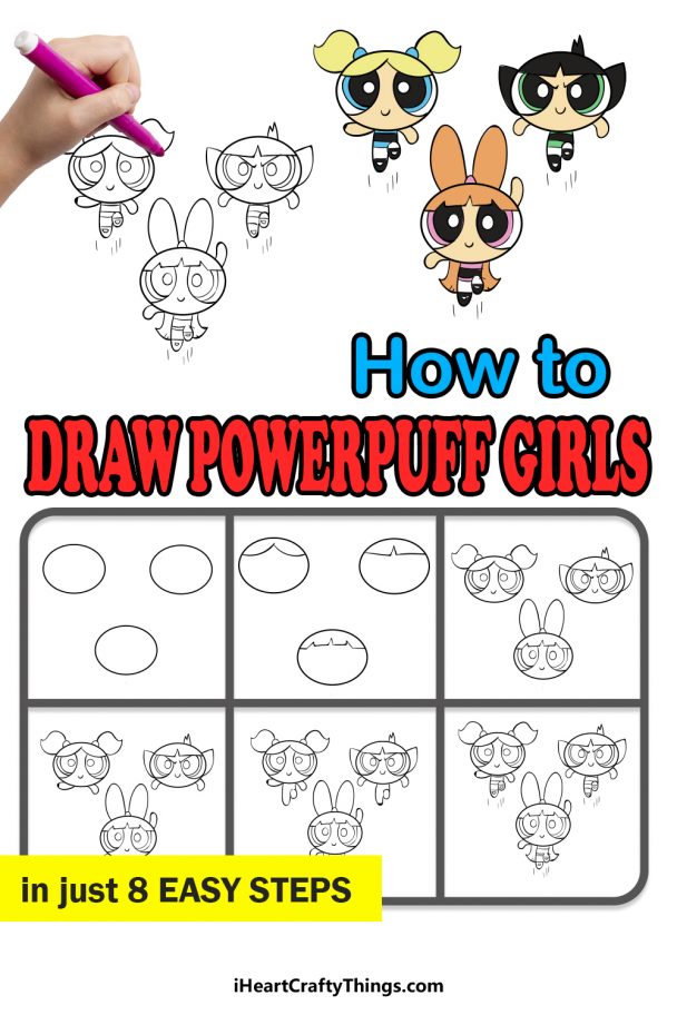 Powerpuff Girls Drawing - How To Draw The Powerpuff Girls Step By Step