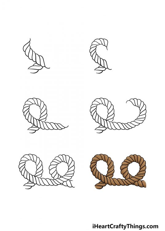Rope Drawing - How To Draw Rope Step By Step