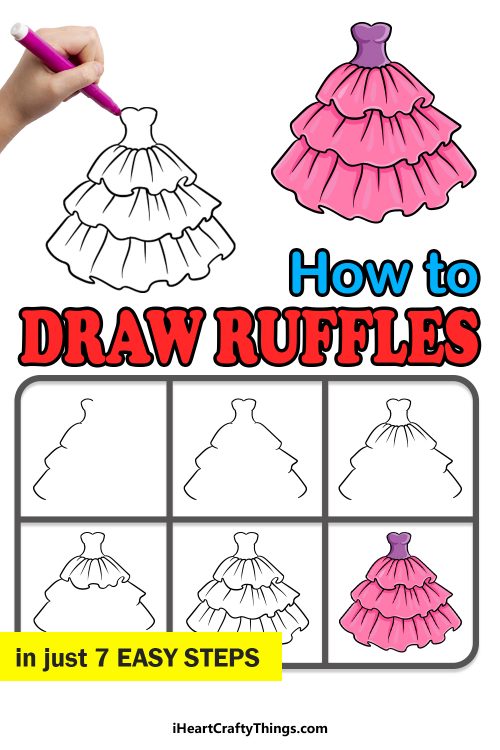 Ruffles Drawing - How To Draw Ruffles Step By Step