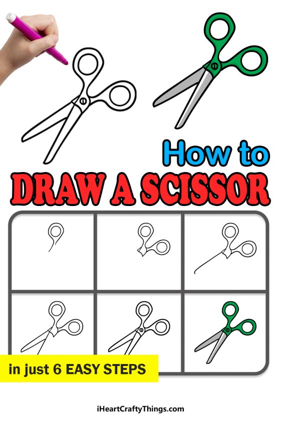 Scissors Drawing - How To Draw Scissors Step By Step