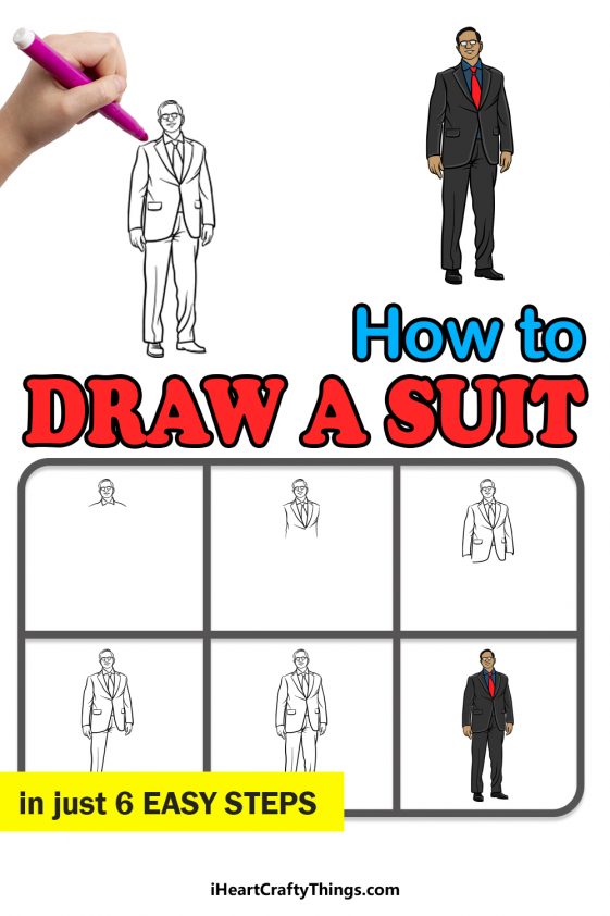 Suit Drawing - How To Draw A Suit Step By Step