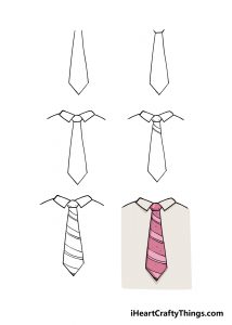 Tie Drawing - How To Draw A Tie Step By Step