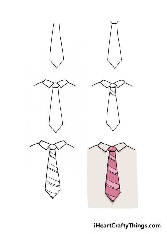 Tie Drawing - How To Draw A Tie Step By Step