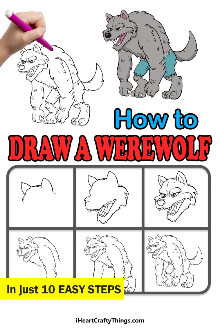 How to Draw a Werewolf Easy Step by Step - Frick Frored36