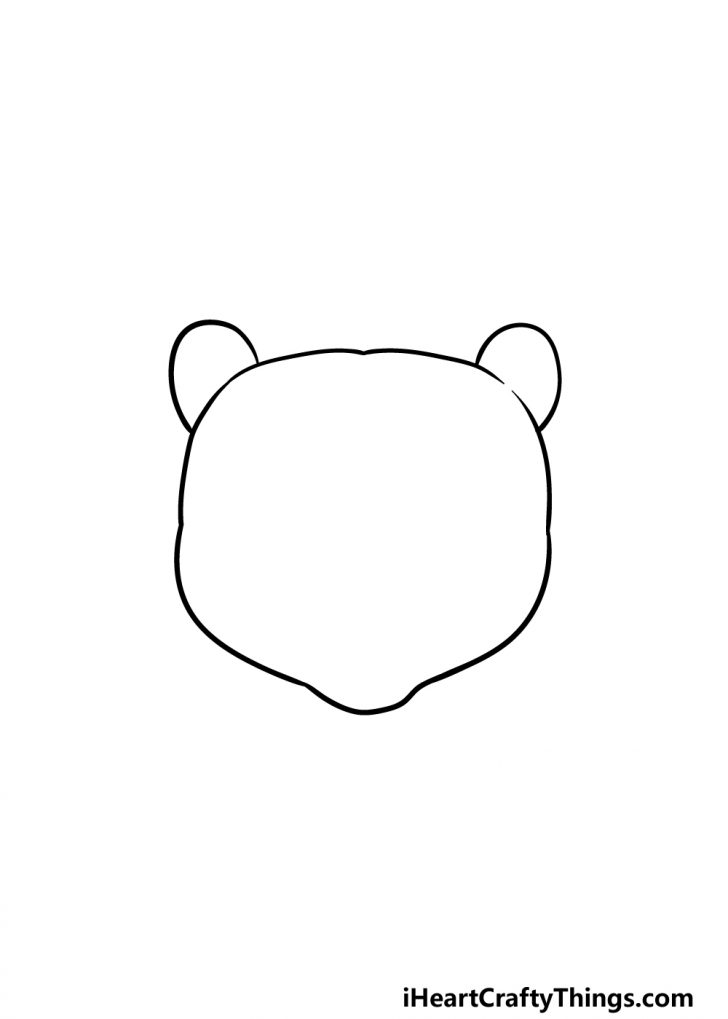 Bear Face Drawing - How To Draw A Bear Face Step By Step