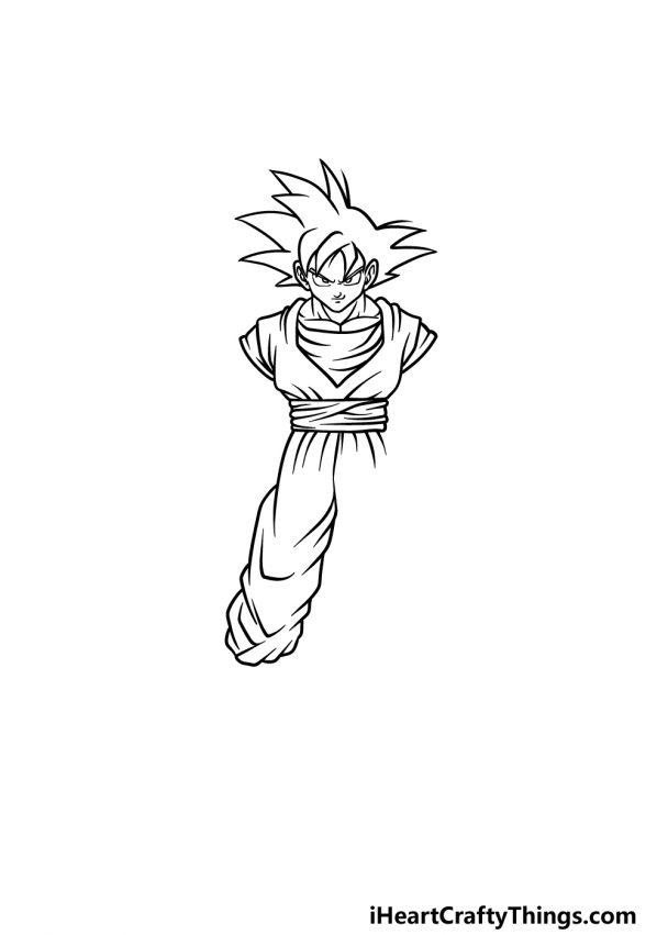 How To Draw Goku Step By Step - Easy Full Body Drawing