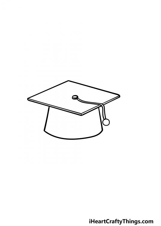 Graduation Hat Drawing - How To Draw A Graduation Hat Step By Step