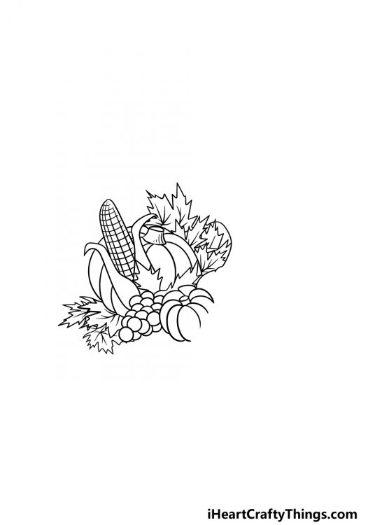 Thanksgiving Drawing - How To Draw Thanksgiving Step By Step