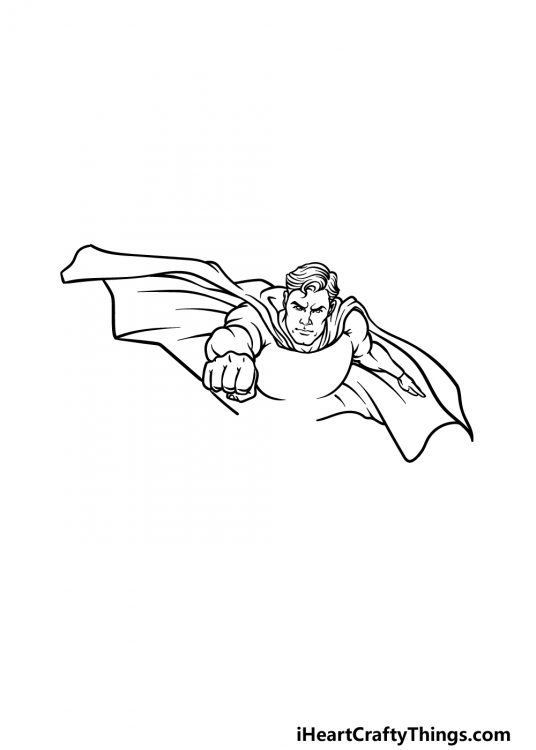 Superman Drawing - How To Draw Superman Step By Step