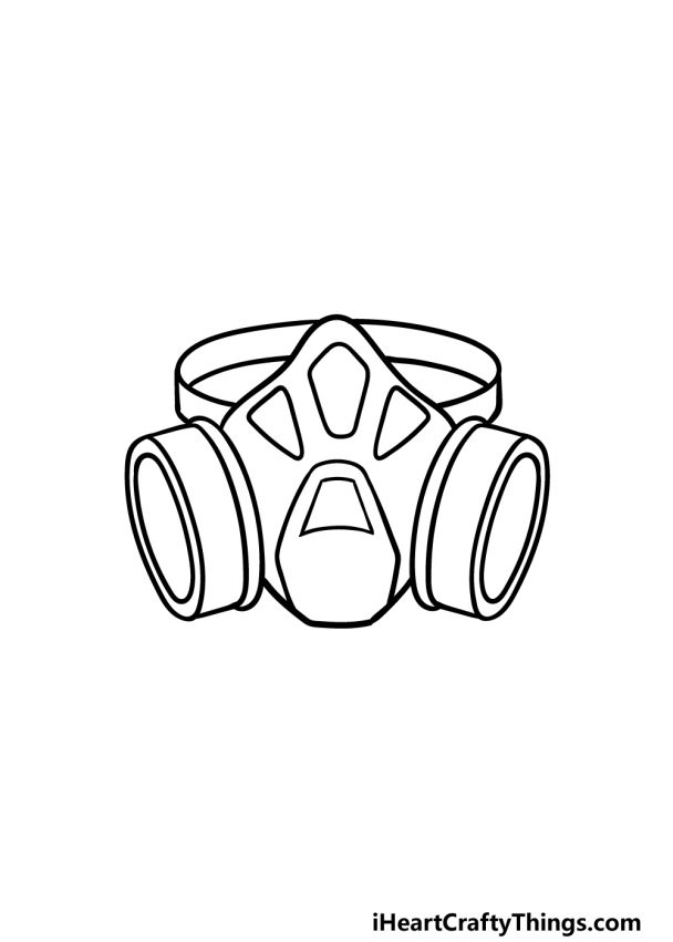Gas Mask Drawing - How To Draw A Gas Mask Step By Step