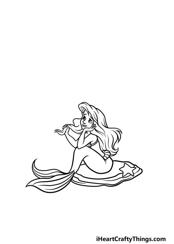 Ariel Drawing - How To Draw Ariel Step By Step