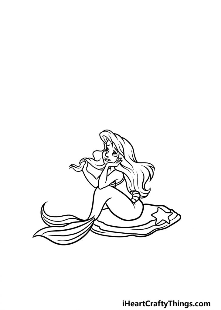 Ariel Drawing - How To Draw Ariel Step By Step