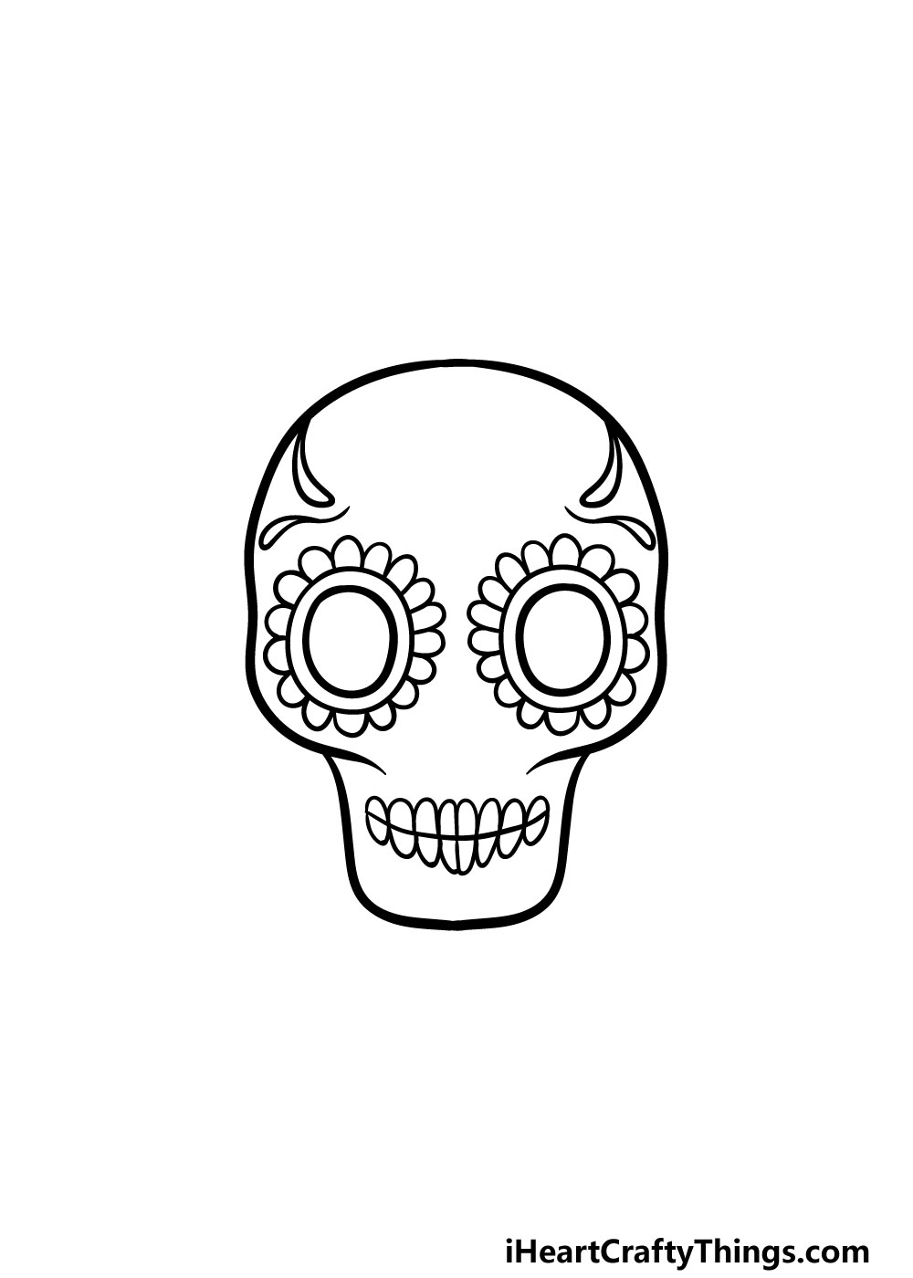 Sugar Skull Drawing How To Draw A Sugar Skull Step By Step Sugar Skull Drawing How To Draw A Sugar Skull Step By Step
