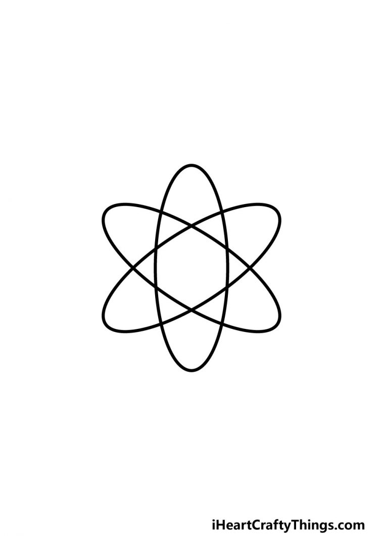 Atom Drawing - How To Draw An Atom Step By Step