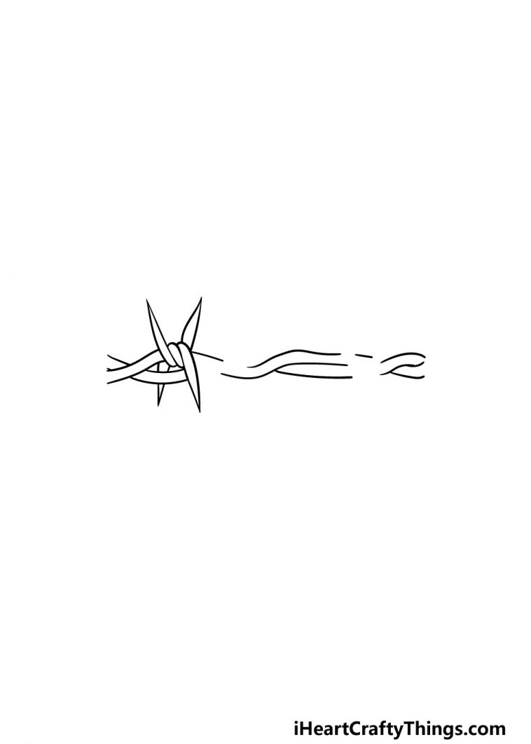 Barbed Wire Drawing - How To Draw Barbed Wire Step By Step