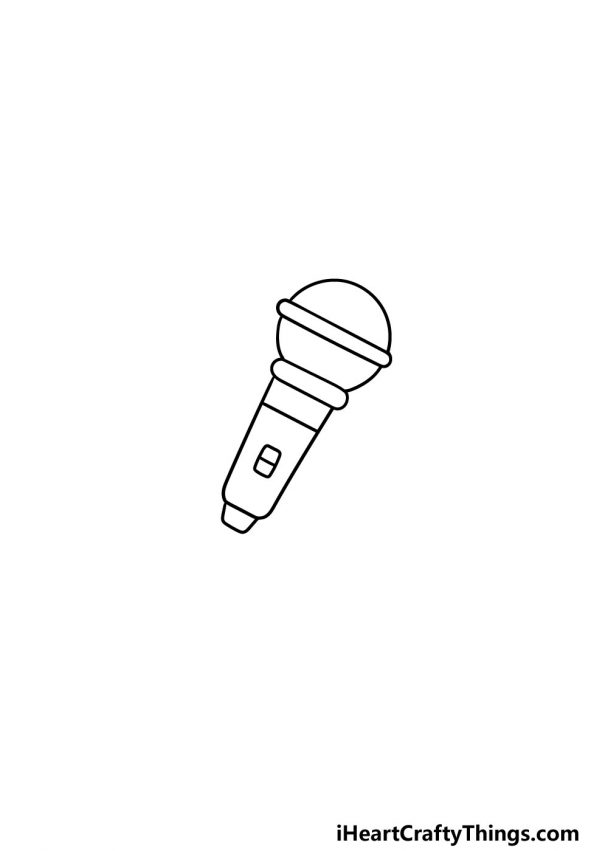 Microphone Drawing - How To Draw A Microphone Step By Step