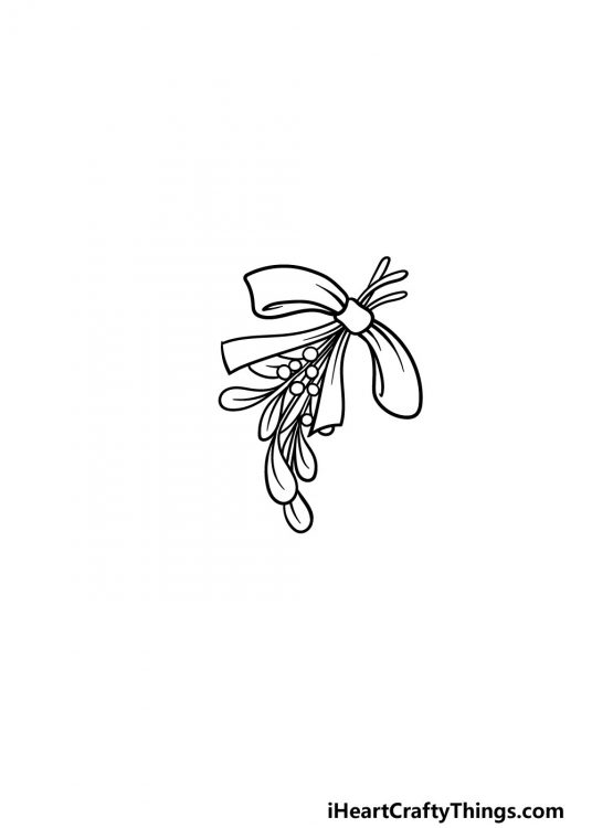 Mistletoe Drawing - How To Draw A Mistletoe Step By Step