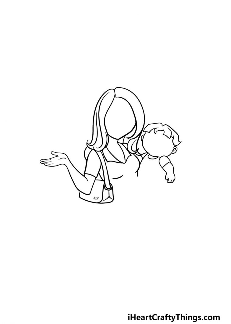 Mom Drawing - How To Draw A Mom Step By Step