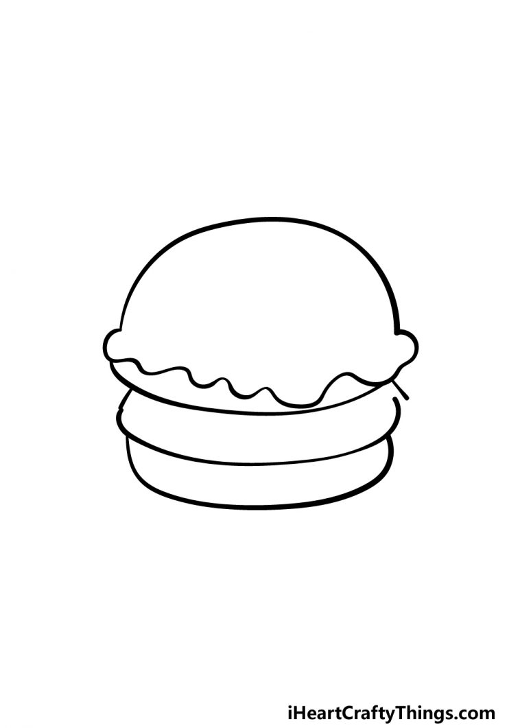Burger Drawing - How To Draw A Burger Step By Step