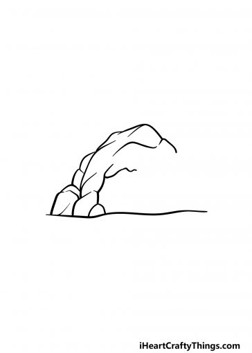 Cave Drawing - How To Draw A Cave Step By Step