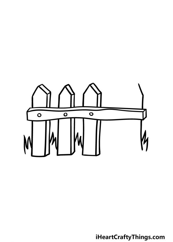 Fence Drawing - How To Draw A Fence Step By Step