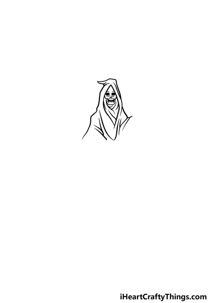 Grim Reaper Drawing - How To Draw Grim Reaper Step By Step
