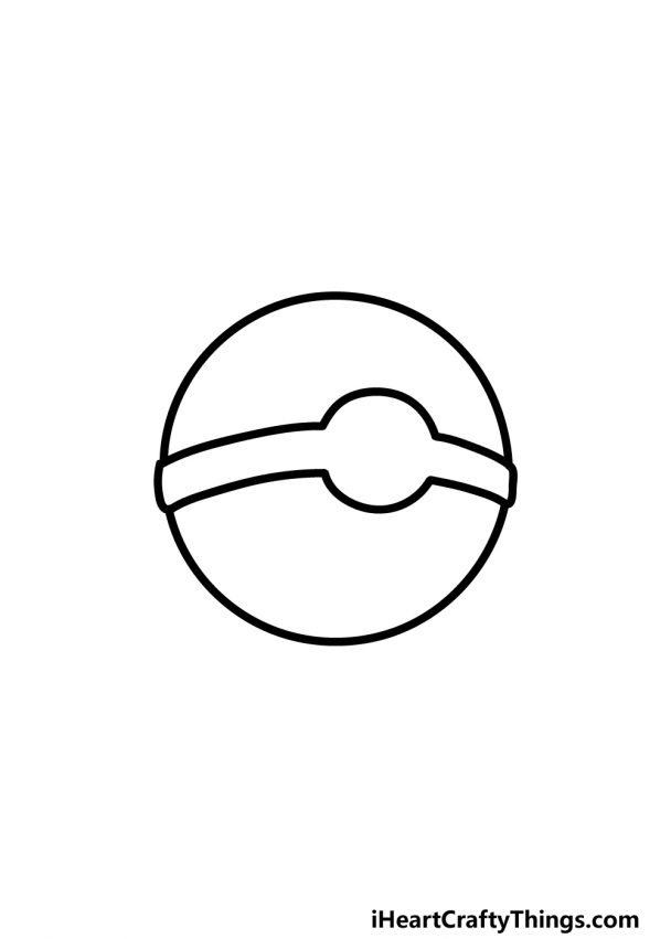 Pokeball Drawing - How To Draw A Pokeball Step By Step