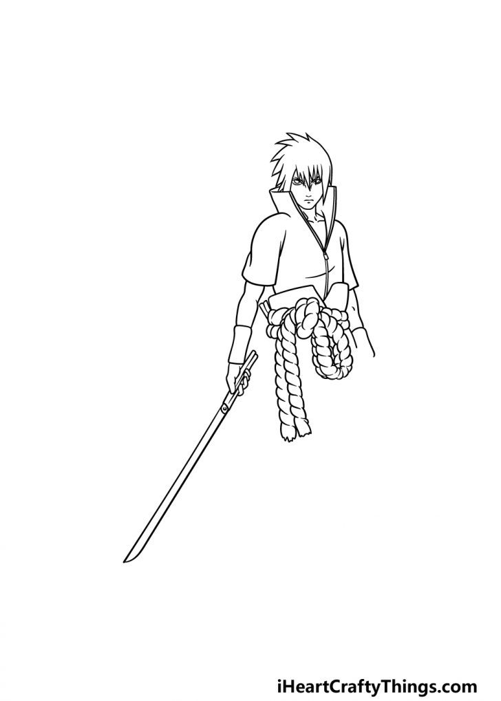Sasuke Drawing - How To Draw Sasuke Step By Step