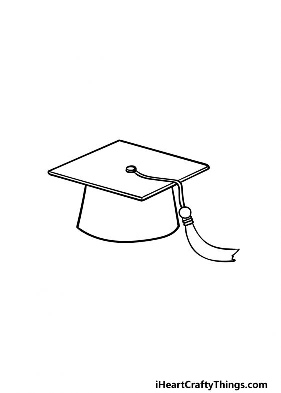 Graduation Hat Drawing - How To Draw A Graduation Hat Step By Step