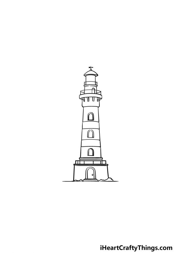 Lighthouse Drawing - How To Draw A Lighthouse Step By Step