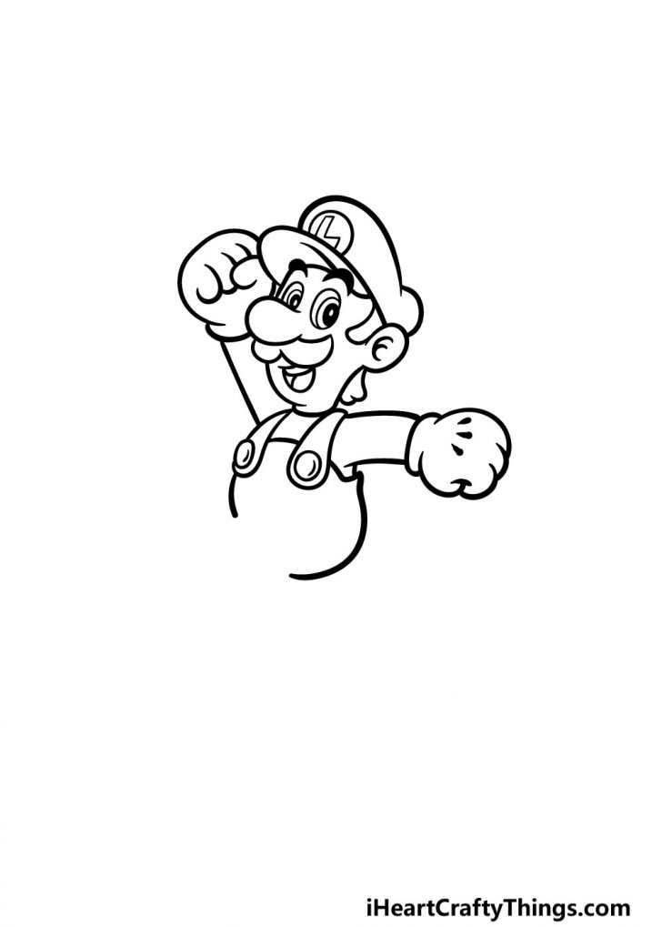 Luigi Drawing - How To Draw Luigi Step By Step