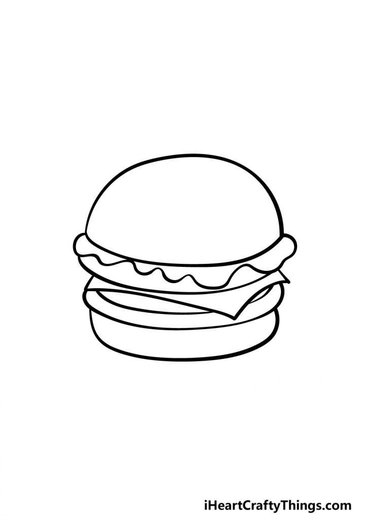 Burger Drawing - How To Draw A Burger Step By Step