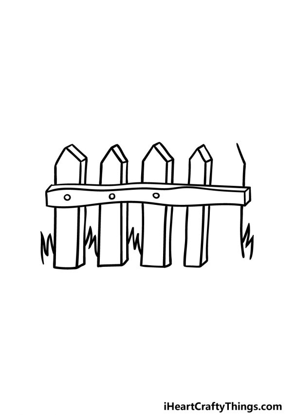 Fence Drawing - How To Draw A Fence Step By Step