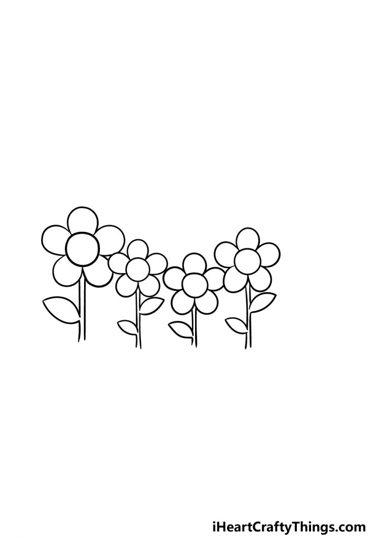 Garden Drawing - How To Draw A Garden Step By Step