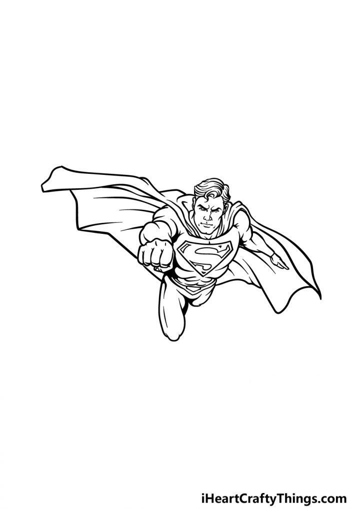 Superman Drawing - How To Draw Superman Step By Step