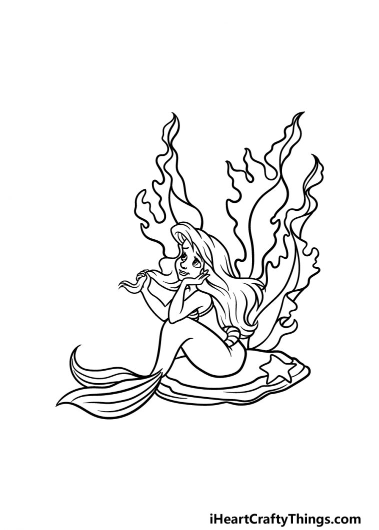 Ariel Drawing - How To Draw Ariel Step By Step