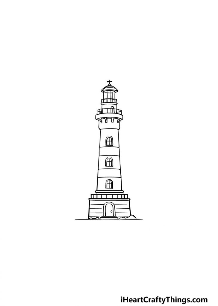 Lighthouse Drawing - How To Draw A Lighthouse Step By Step