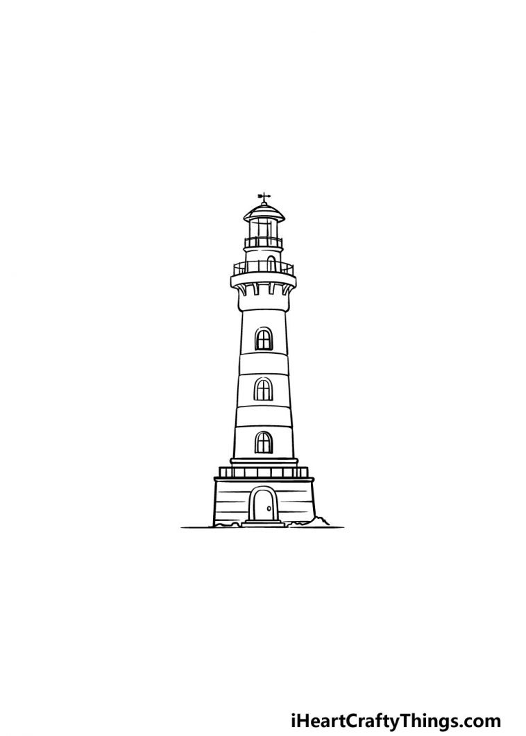 Lighthouse Drawing - How To Draw A Lighthouse Step By Step