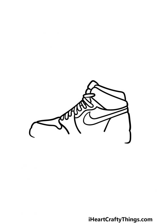 Jordan Shoe Drawing - How To Draw Jordan Shoe Step By Step