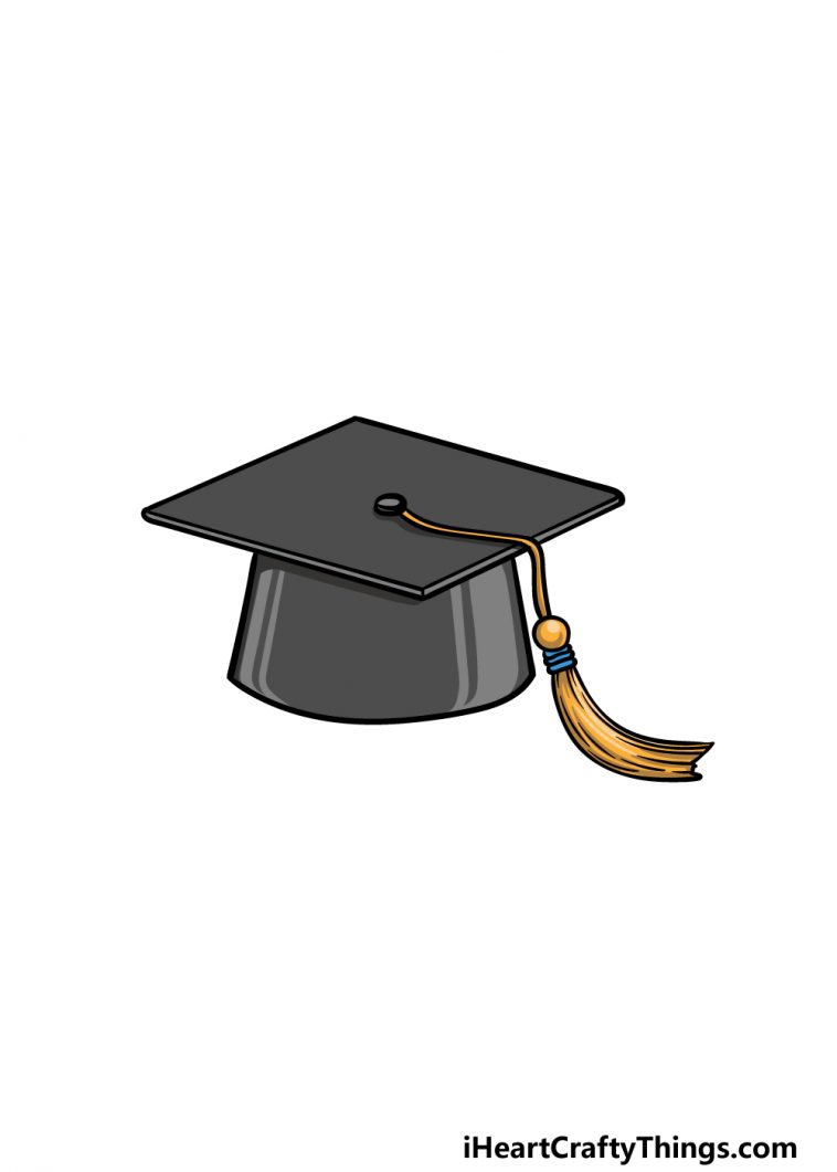 Graduation Hat Drawing - How To Draw A Graduation Hat Step By Step