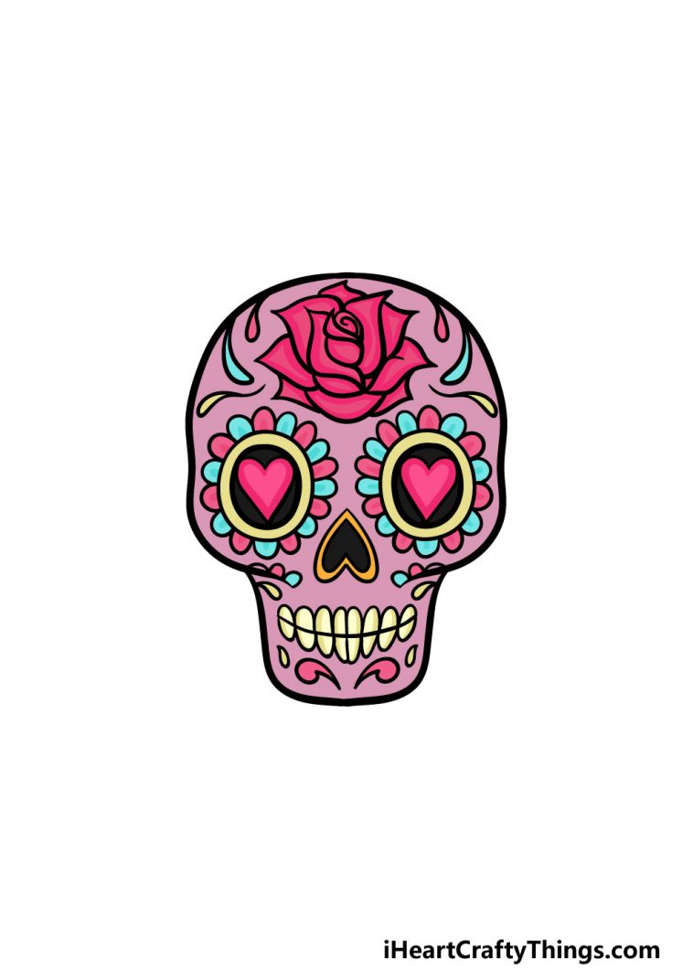 Sugar Skull Drawing - How To Draw A Sugar Skull Step By Step
