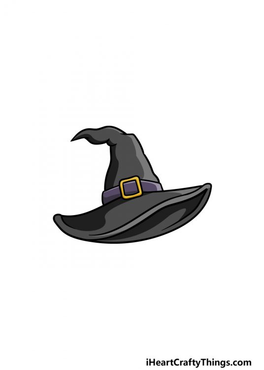 Witch Hat Drawing - How To Draw A Witch Hat Step By Step