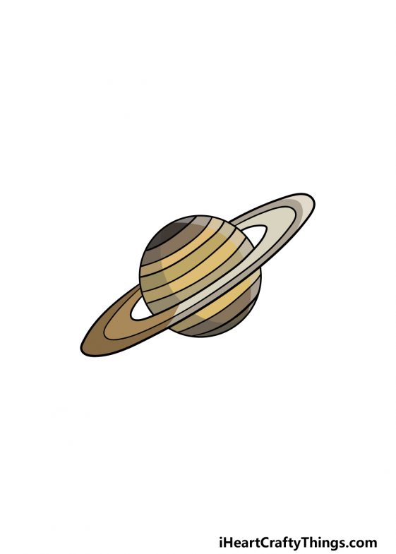 Saturn Drawing - How To Draw Saturn Step By Step